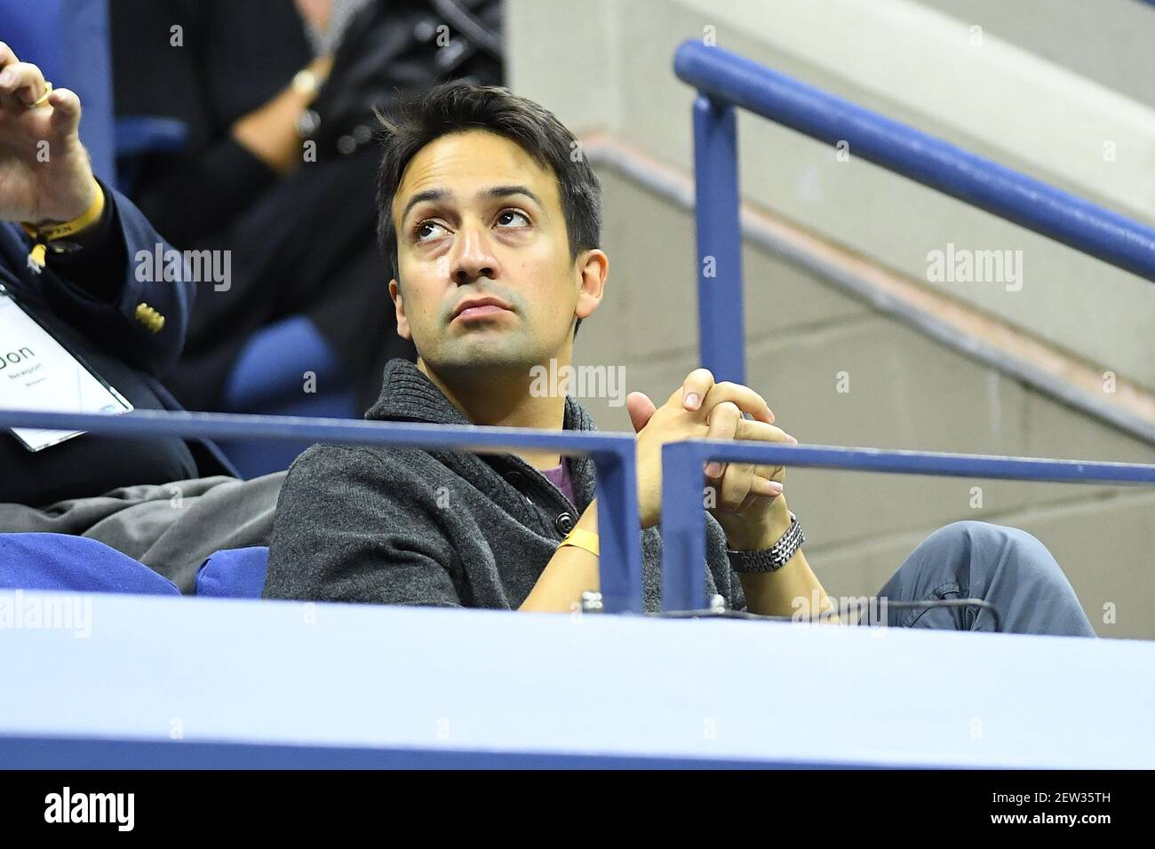 Lin Manuel Miranda attends the tennis match between Rafael Nadal of ...