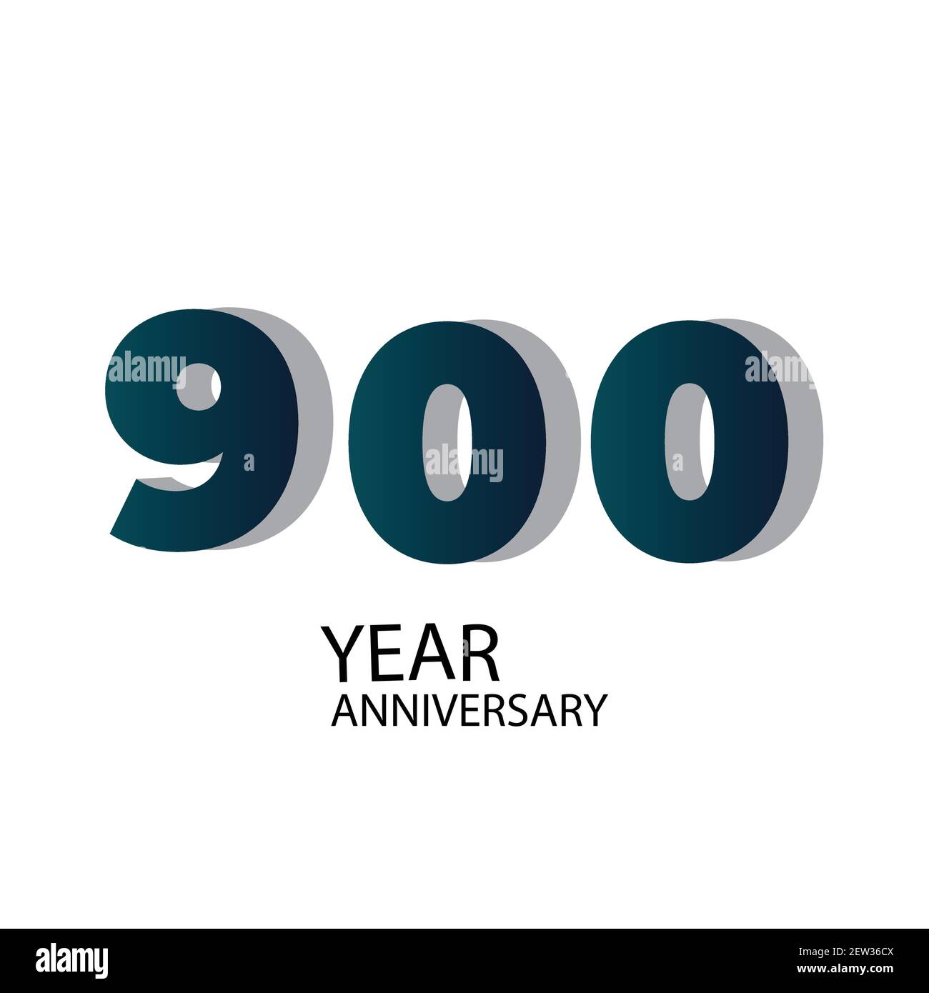 900 Year Anniversary Vector Template Design Illustration Blue Elegant ...