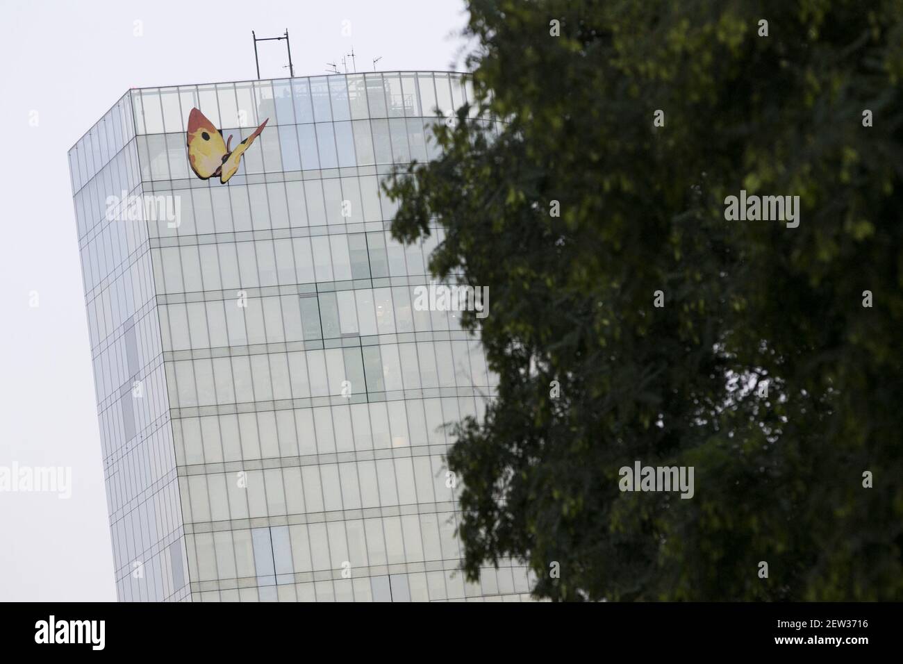 A logo sign outside of the headquarters of Gas Natural Fenosa in ...