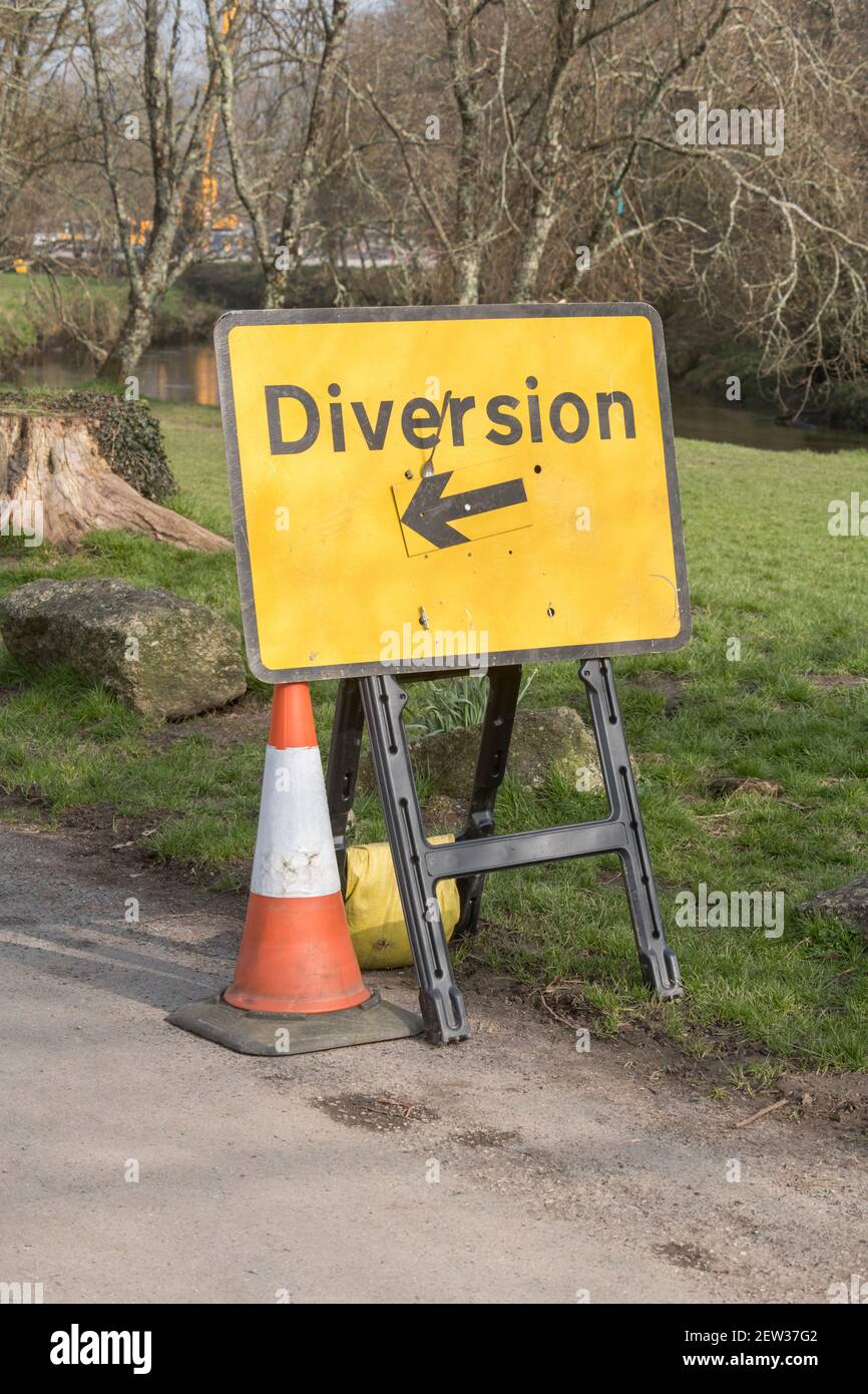 UK road transport system as traffic diverted from civil engineering ...