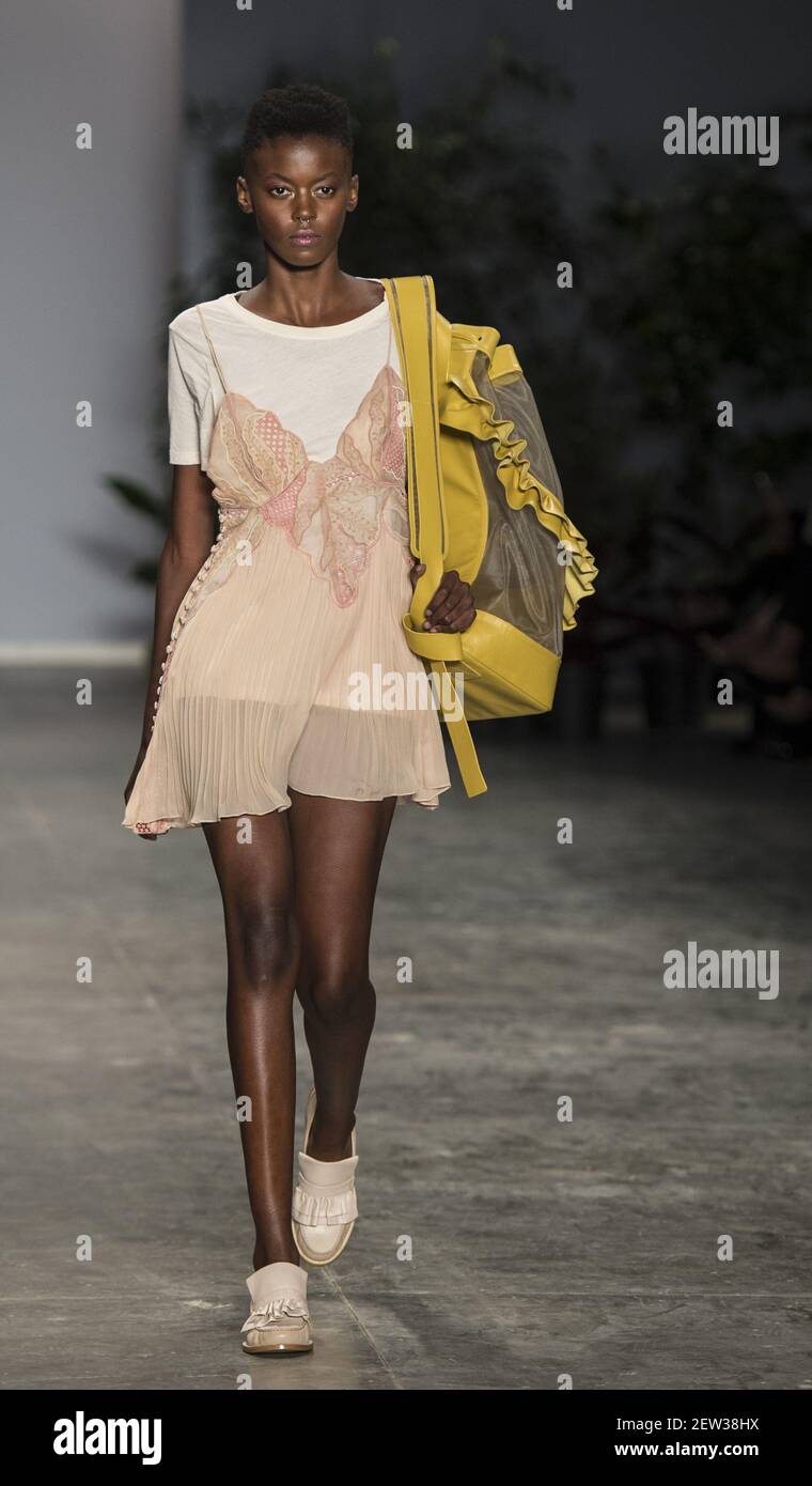 Model on the runway during the Hello Rocha Fashion Show at Sao Paulo ...