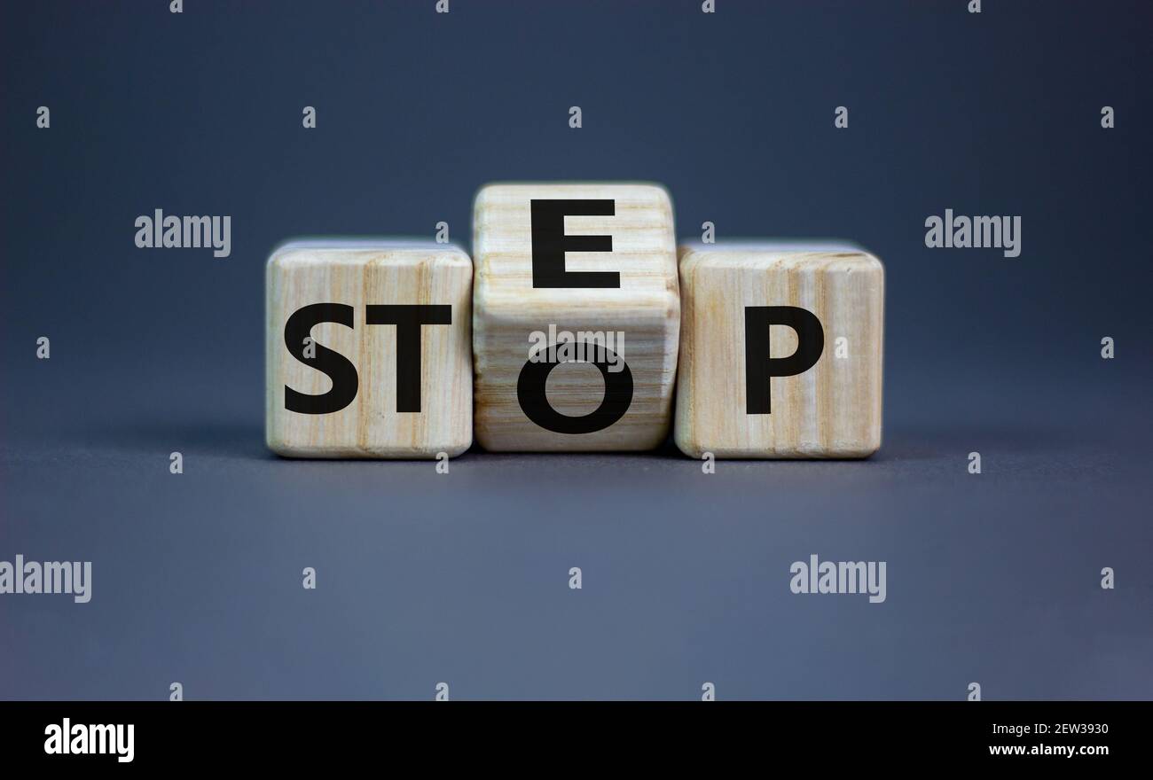 Stop or next step symbol. Turned cubes and changed the word 'stop' to ...