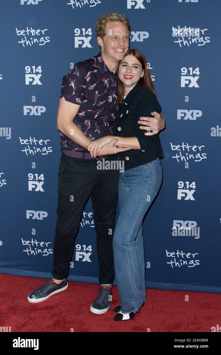Chris Geere and Aya Cash at Premiere Of FX's "Better Things" Season 2 ...