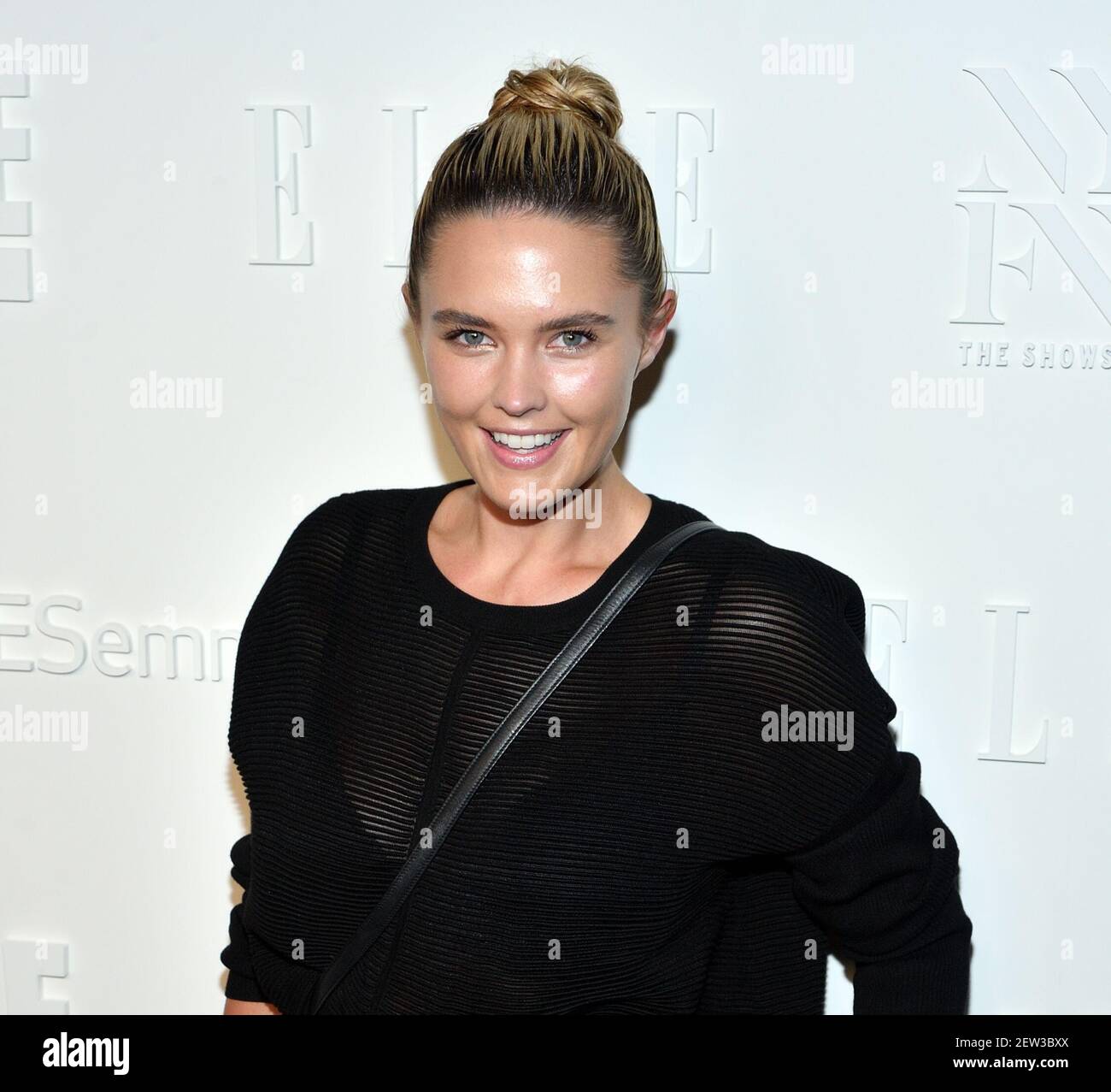 Model Georgina Burke attends the E!, ELLE and IMG Celebration of ...