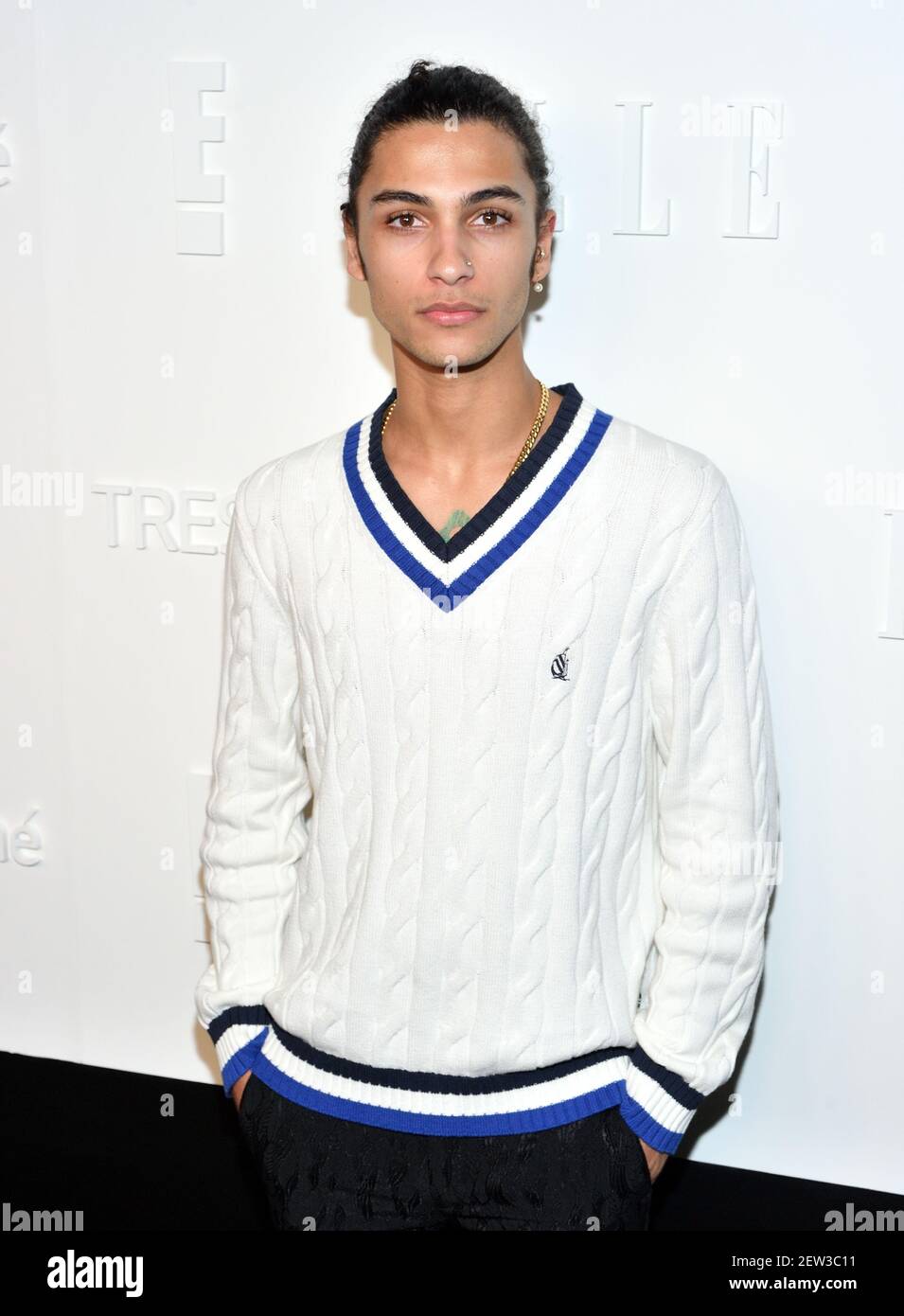 Model Tre Samuels attends the E!, ELLE and IMG Celebration of Personal ...