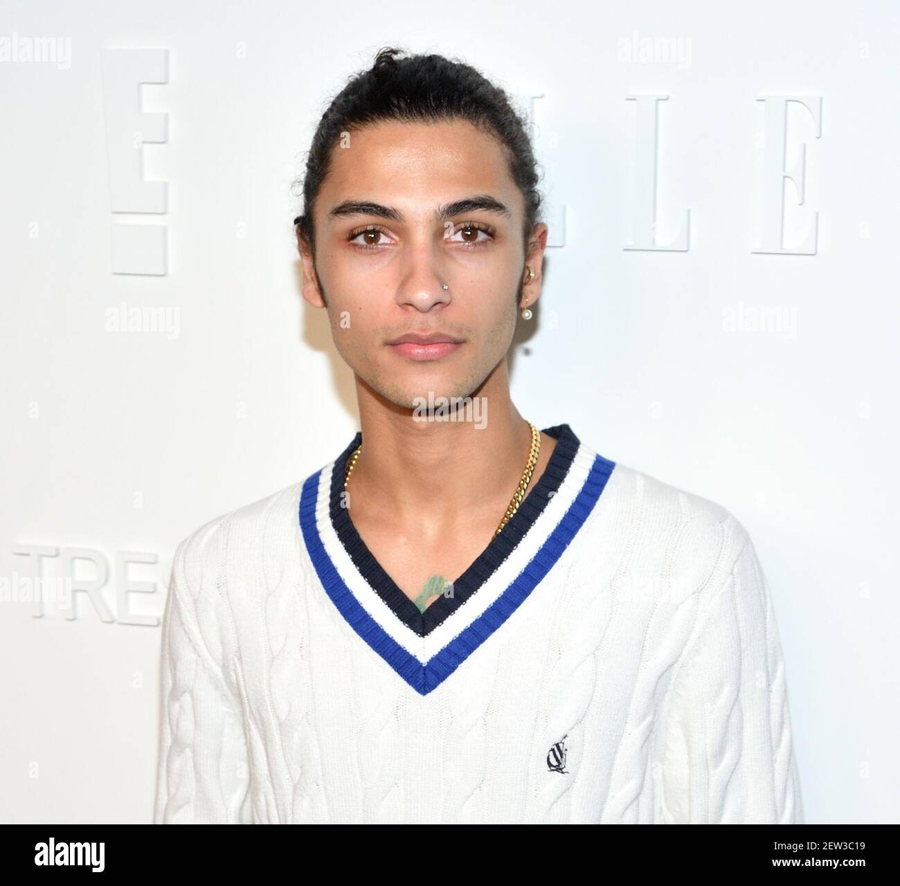 Model Tre Samuels attends the E!, ELLE and IMG Celebration of Personal ...