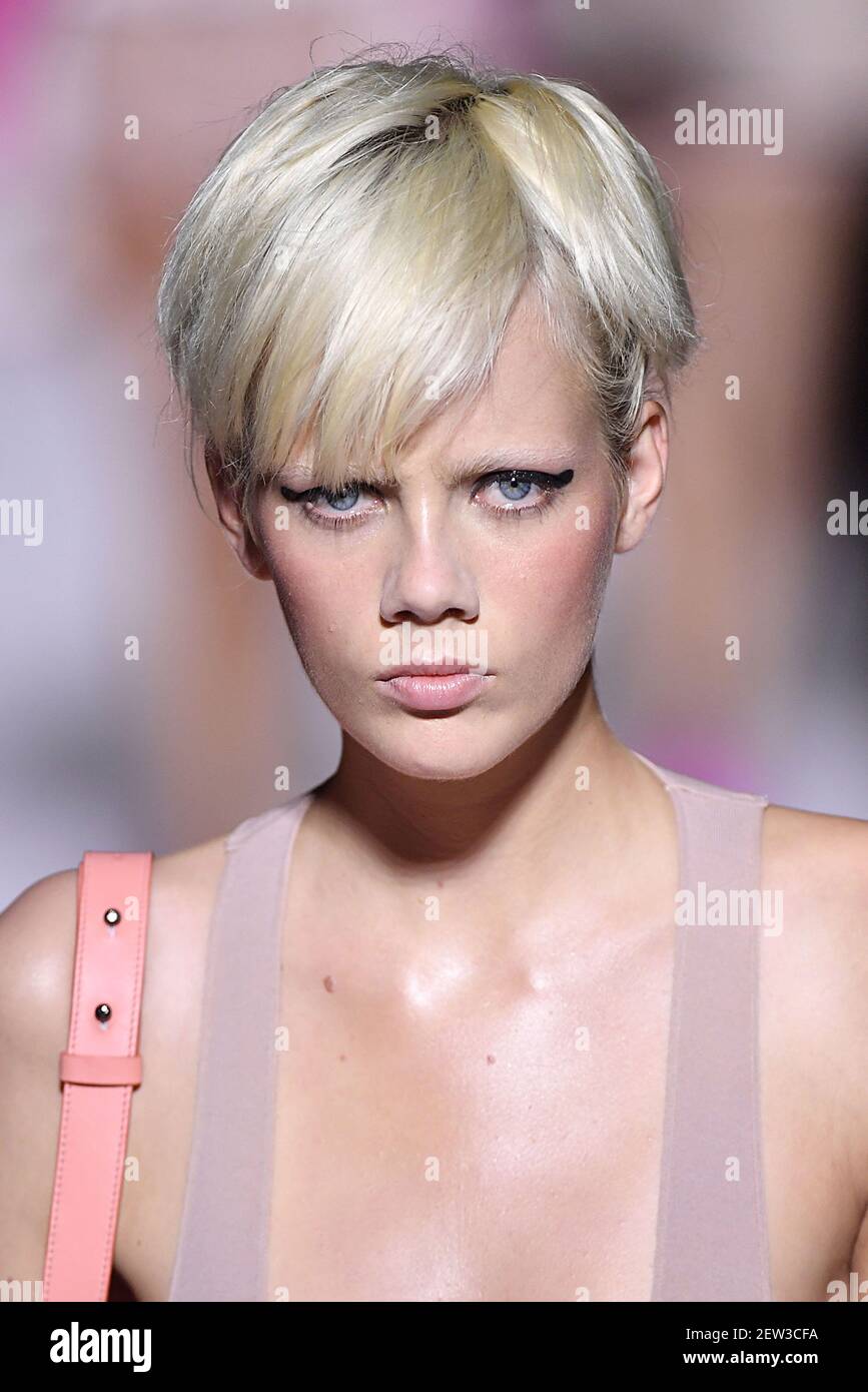 Model Marjan Jonkman walks on the runway during the Tom Ford Fashion ...