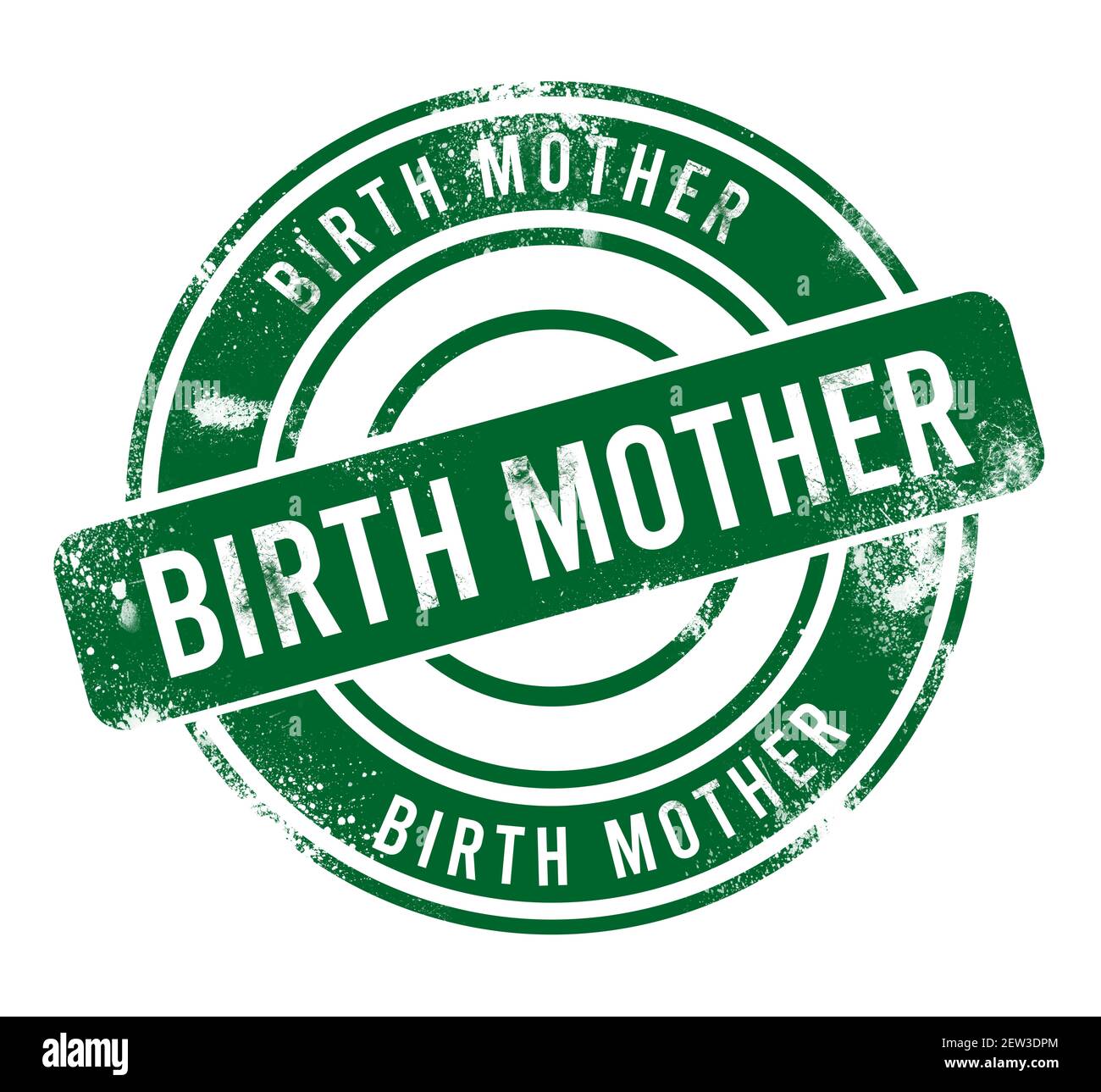 birth mother - green round grunge button, stamp Stock Photo - Alamy