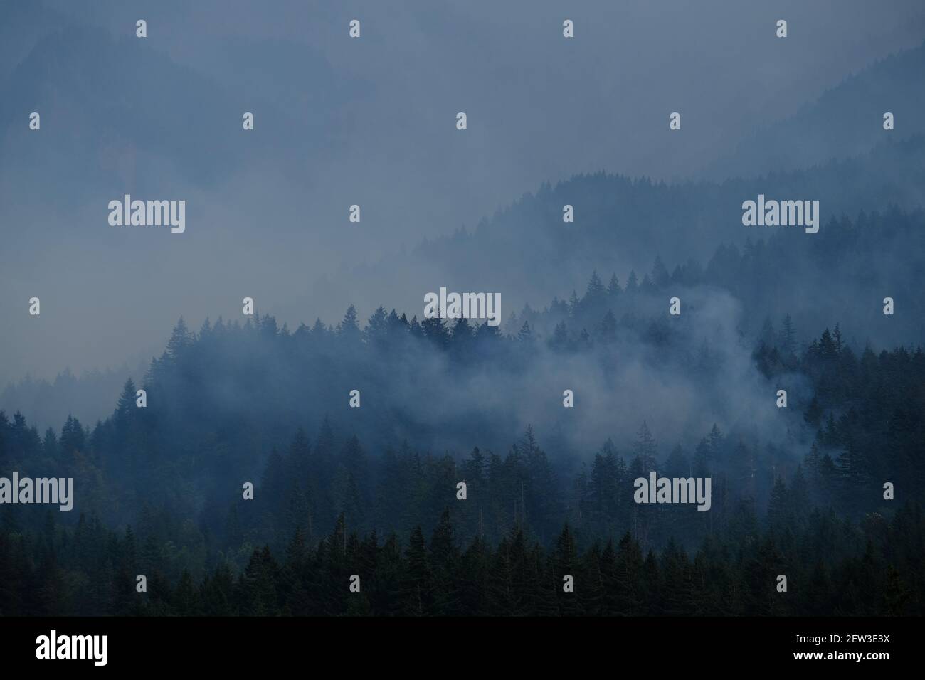 A view of the Eagle Creek Fire from Stevenson, Wash., as it continues ...