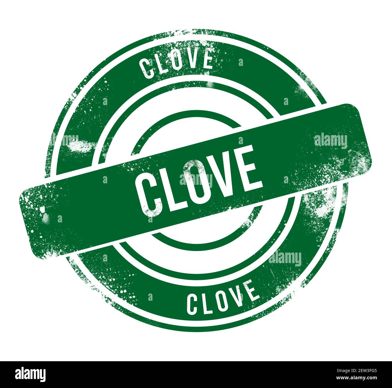 clove - green round grunge button, stamp Stock Photo - Alamy