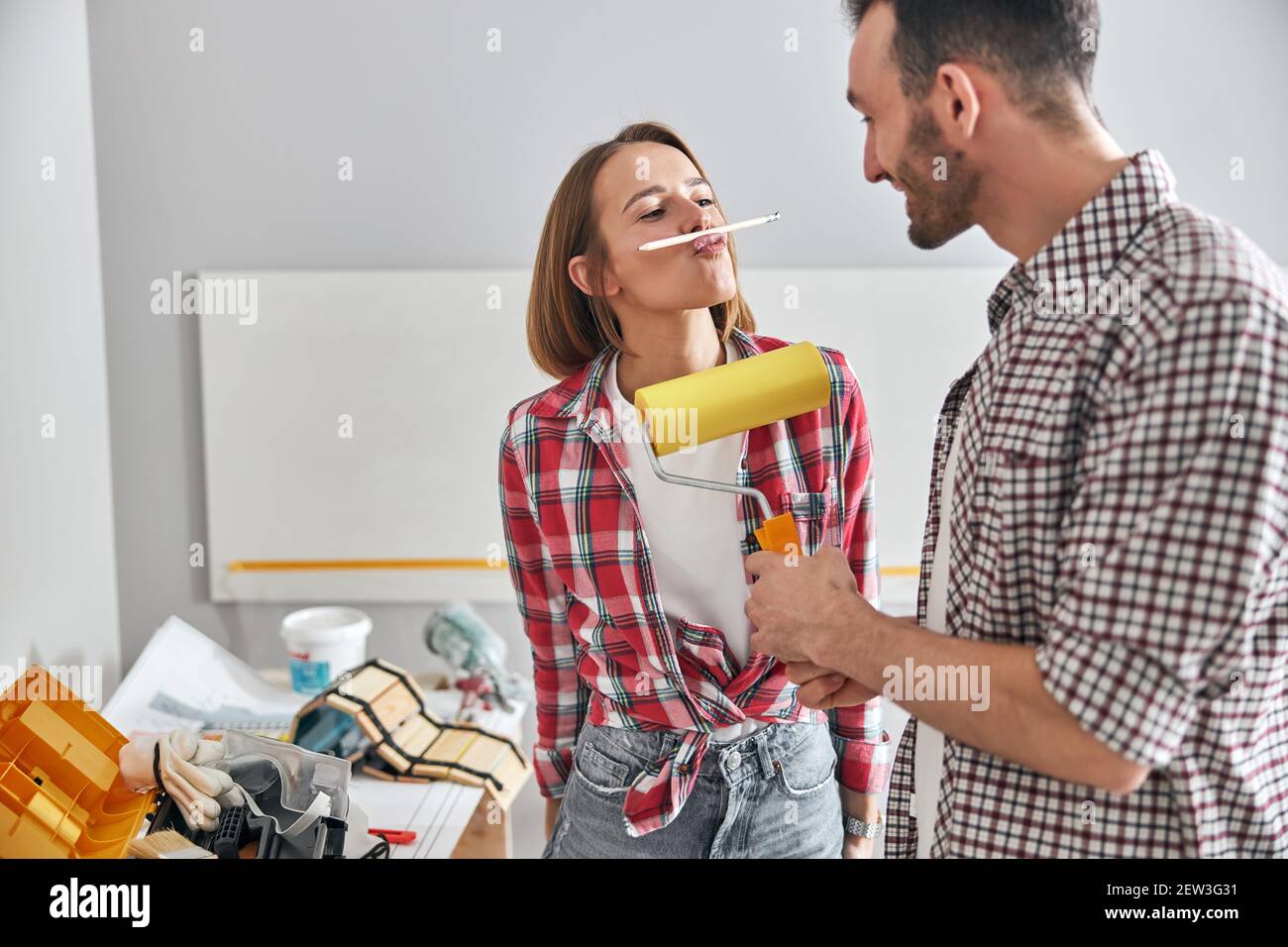 Lady being entertained hi-res stock photography and images - Alamy