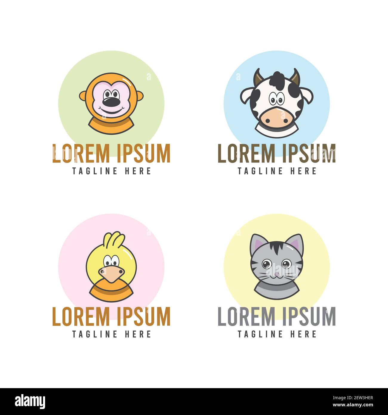 animal icon in flat design clean Stock Vector Image & Art - Alamy