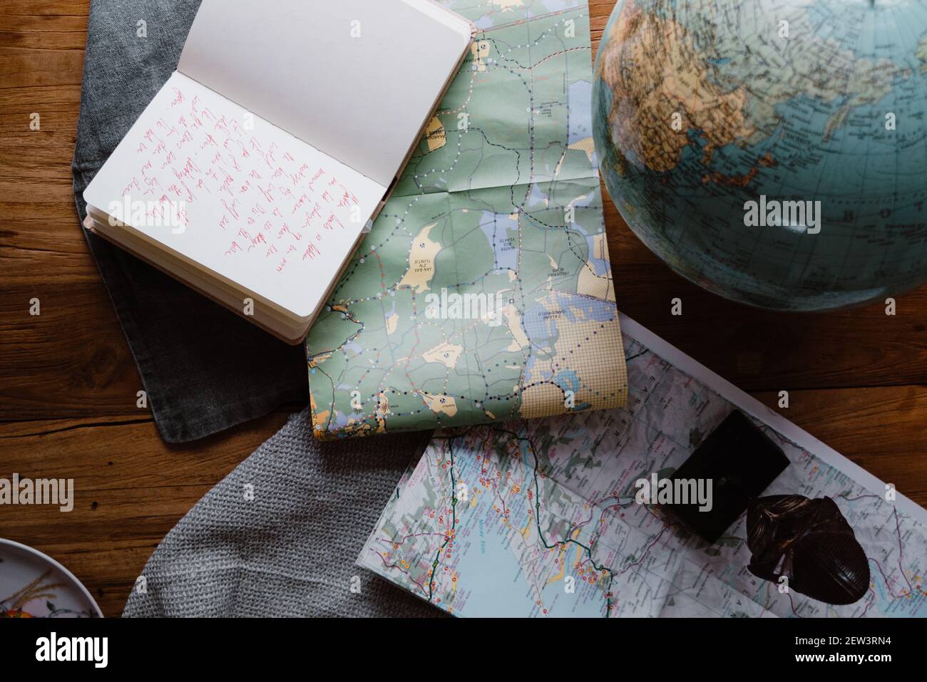 Travel diary maps hi-res stock photography and images - Alamy