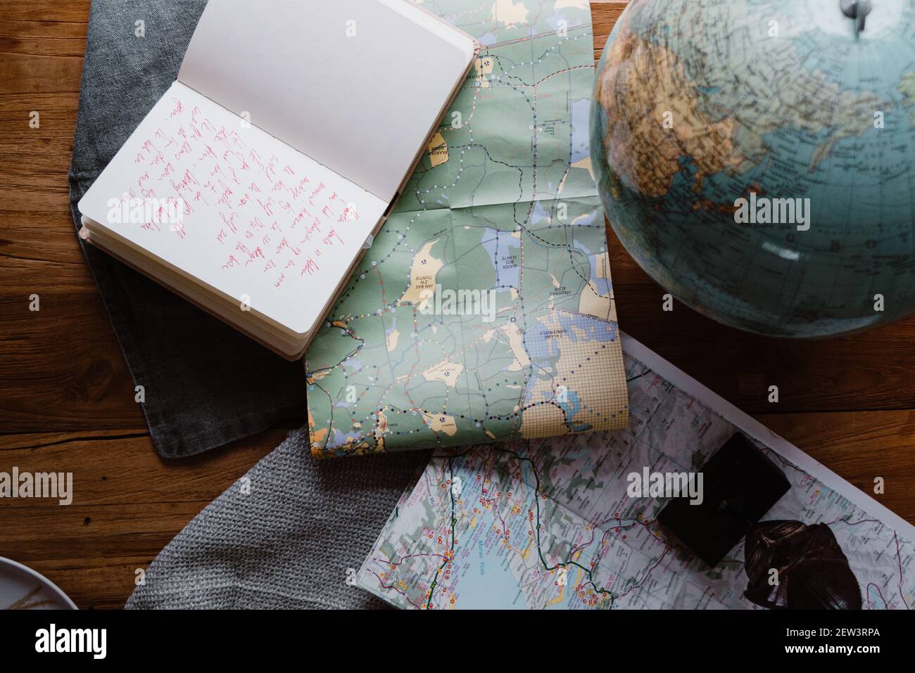 Travel diary maps hi-res stock photography and images - Alamy