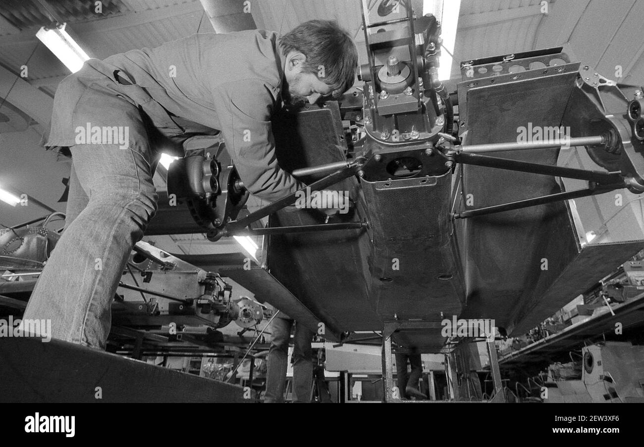 March Engineering racing car constructor in Bicester UK 1984 Stock ...