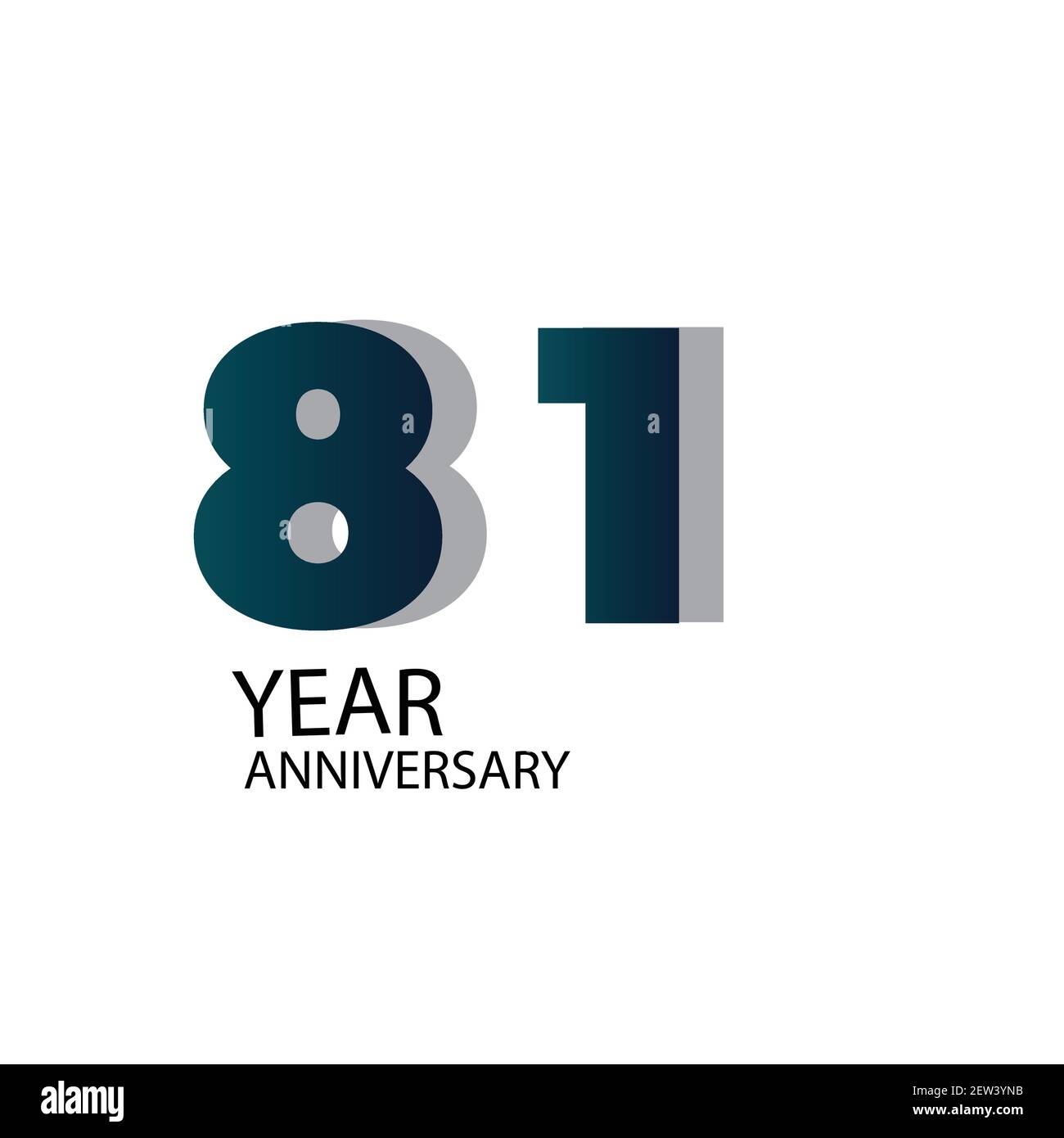 Happy birthday number 81 greeting Stock Vector Images - Alamy