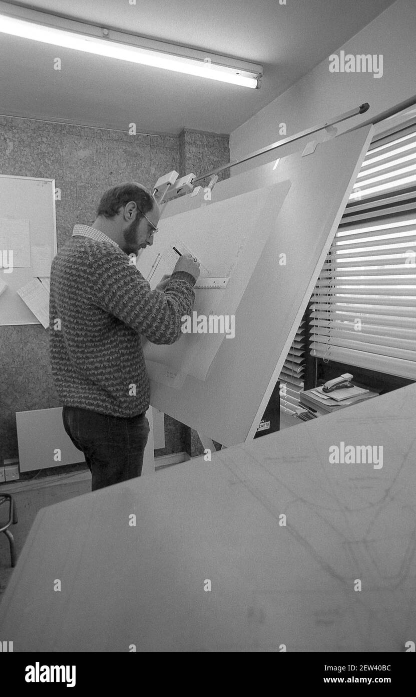 March Engineering racing car constructor in Bicester UK 1984 Stock ...