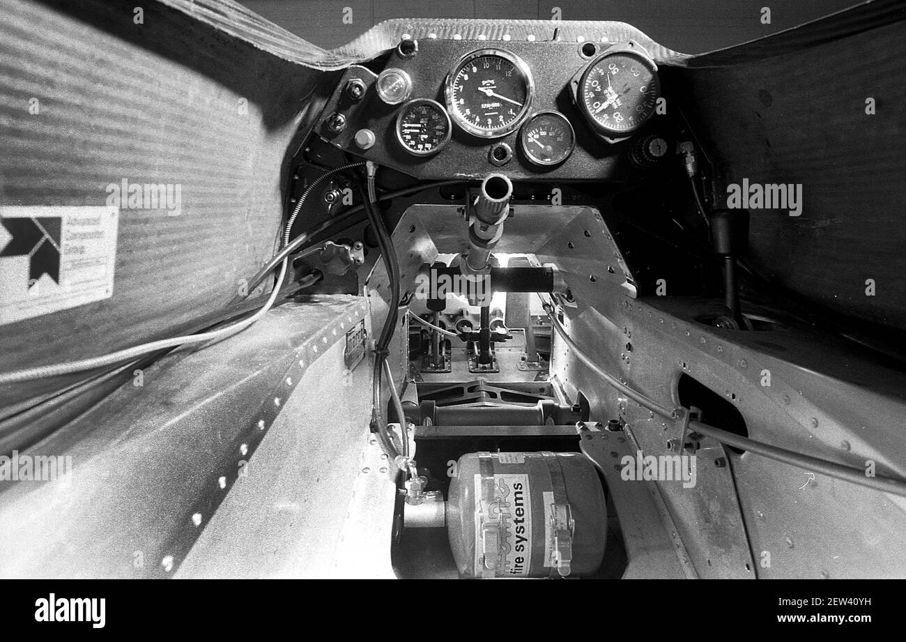 March Engineering racing car constructor in Bicester UK 1984 Stock ...