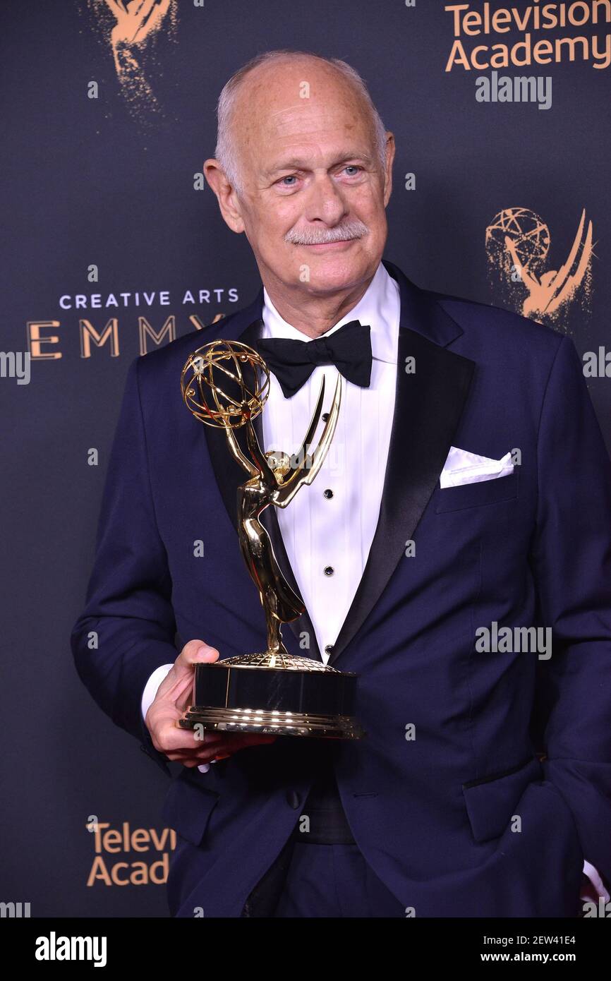 Gerald McRaney poses in the press room with the award for outstanding ...