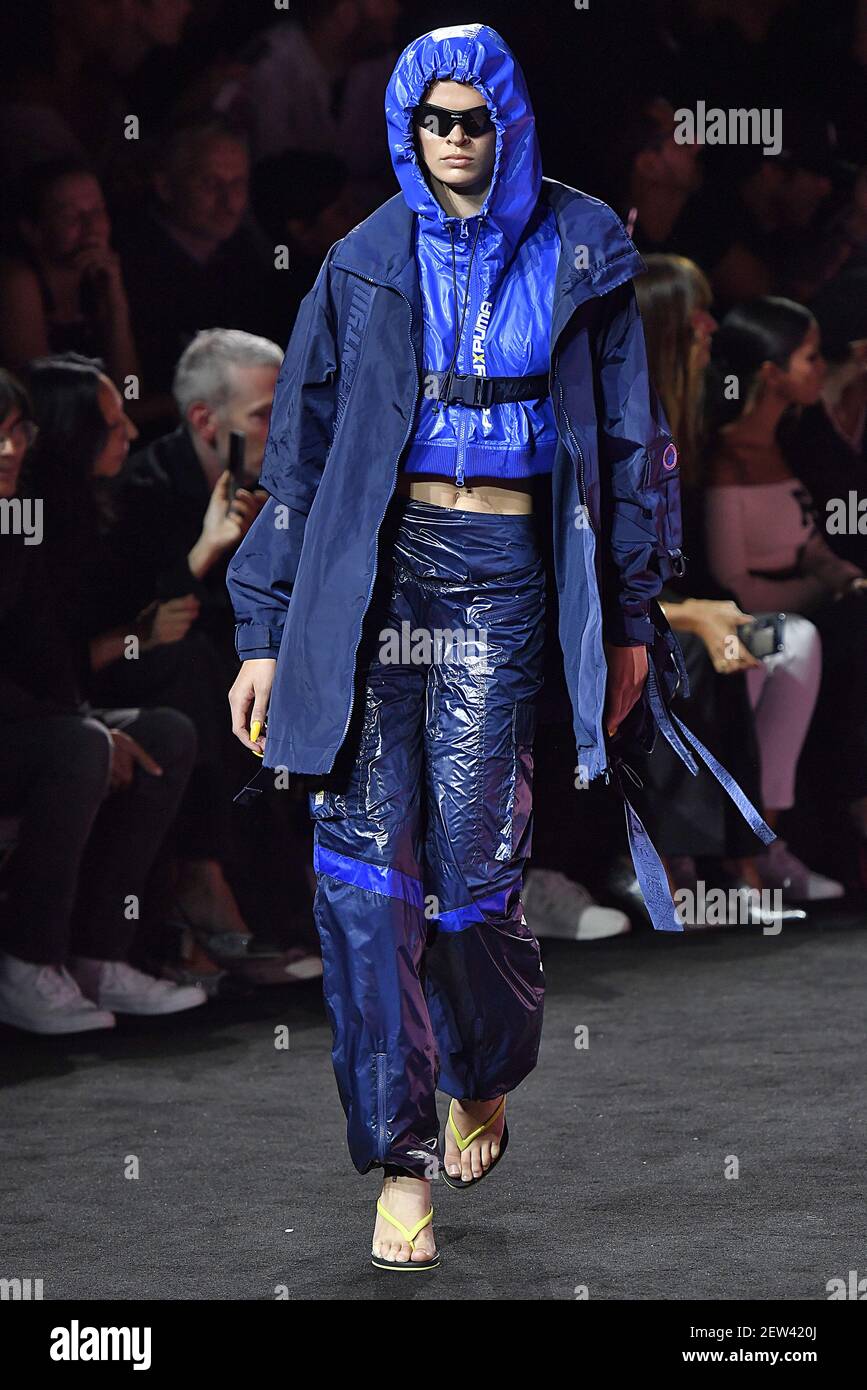 Model walks on the runway during the Fenty X Puma Rihanna Fashion show ...
