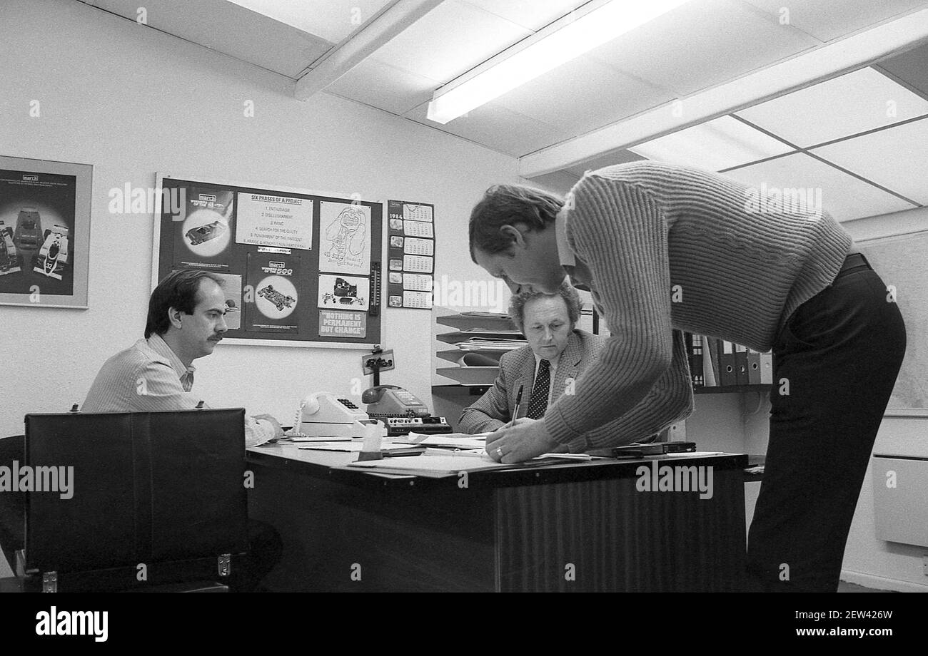 Robin Herd at the March Engineering racing car constructor in Bicester ...