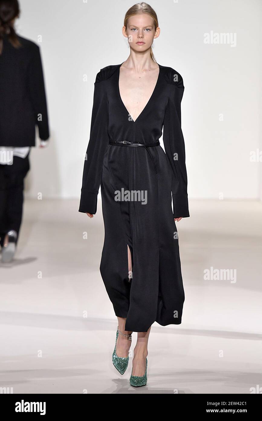 Model Jolie Alien walks on the runway during Victoria Beckham Fashion ...