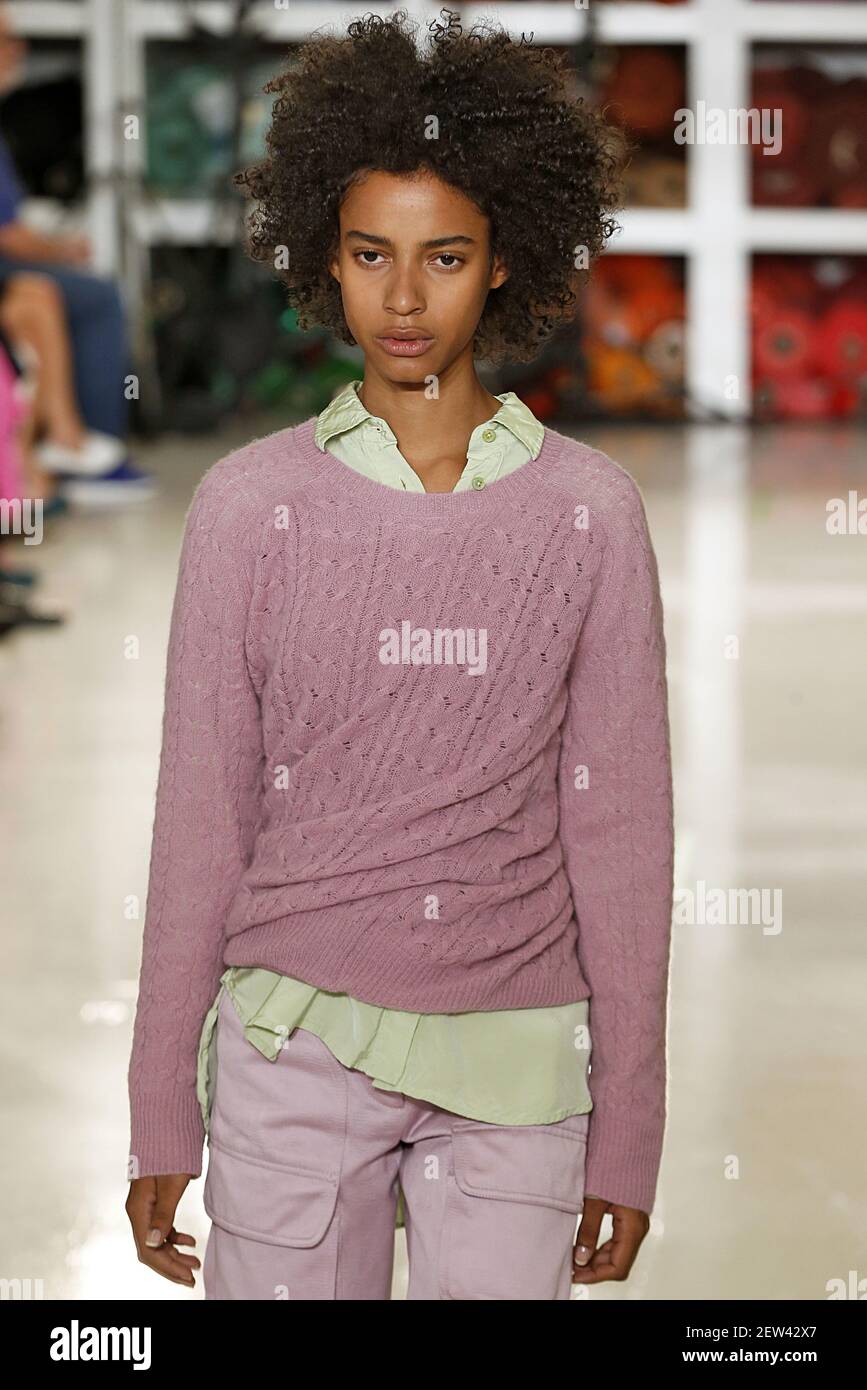 Model Amelia Rami walks on the runway at the Sies Marjan Fashion Show ...