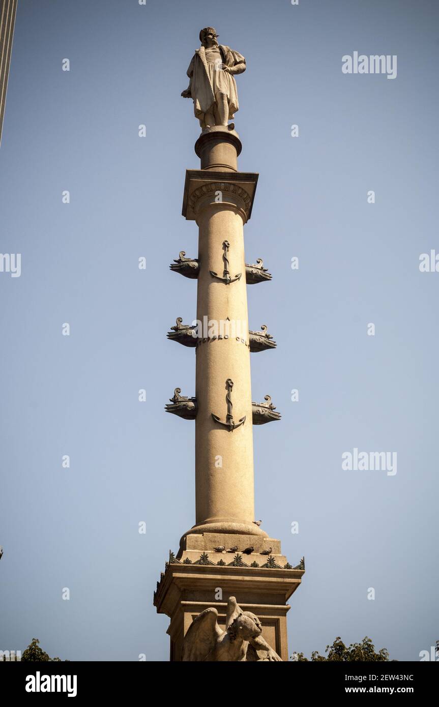 The statue of Christopher Columbus stands in Columbus Circle in New ...
