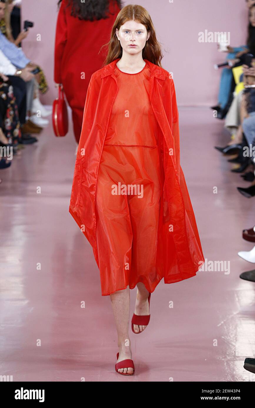 Model walks on the runway during the Mansur Gavriel Fashion show at New ...