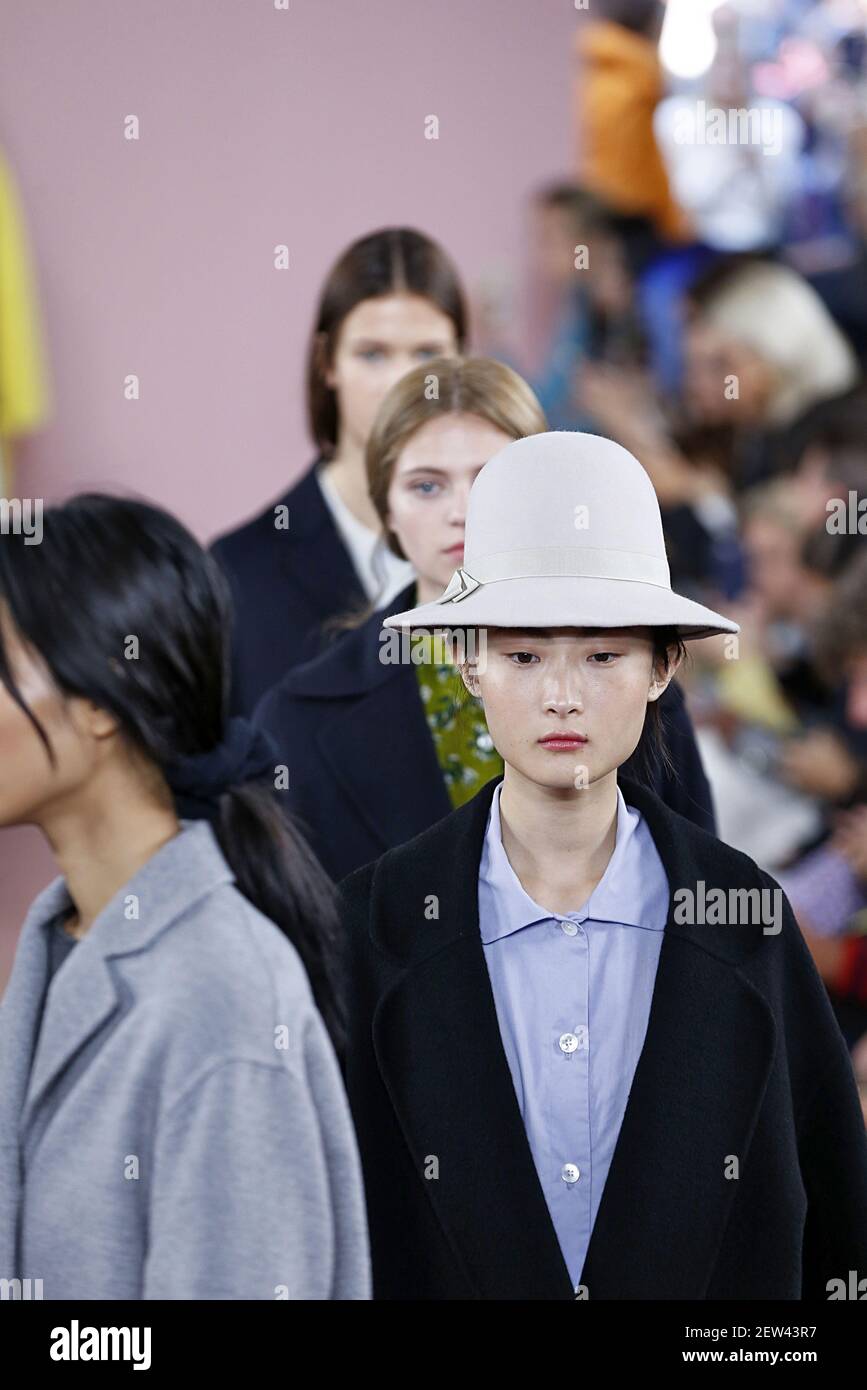Model walks on the runway during the Mansur Gavriel Fashion show at New ...
