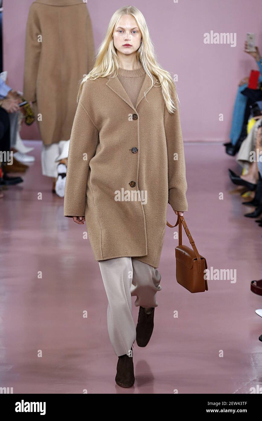 Model walks on the runway during the Mansur Gavriel Fashion show at New ...