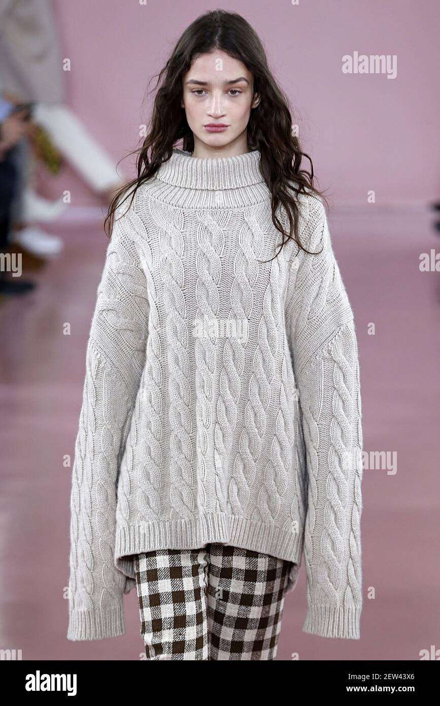 Model walks on the runway during the Mansur Gavriel Fashion show at New ...