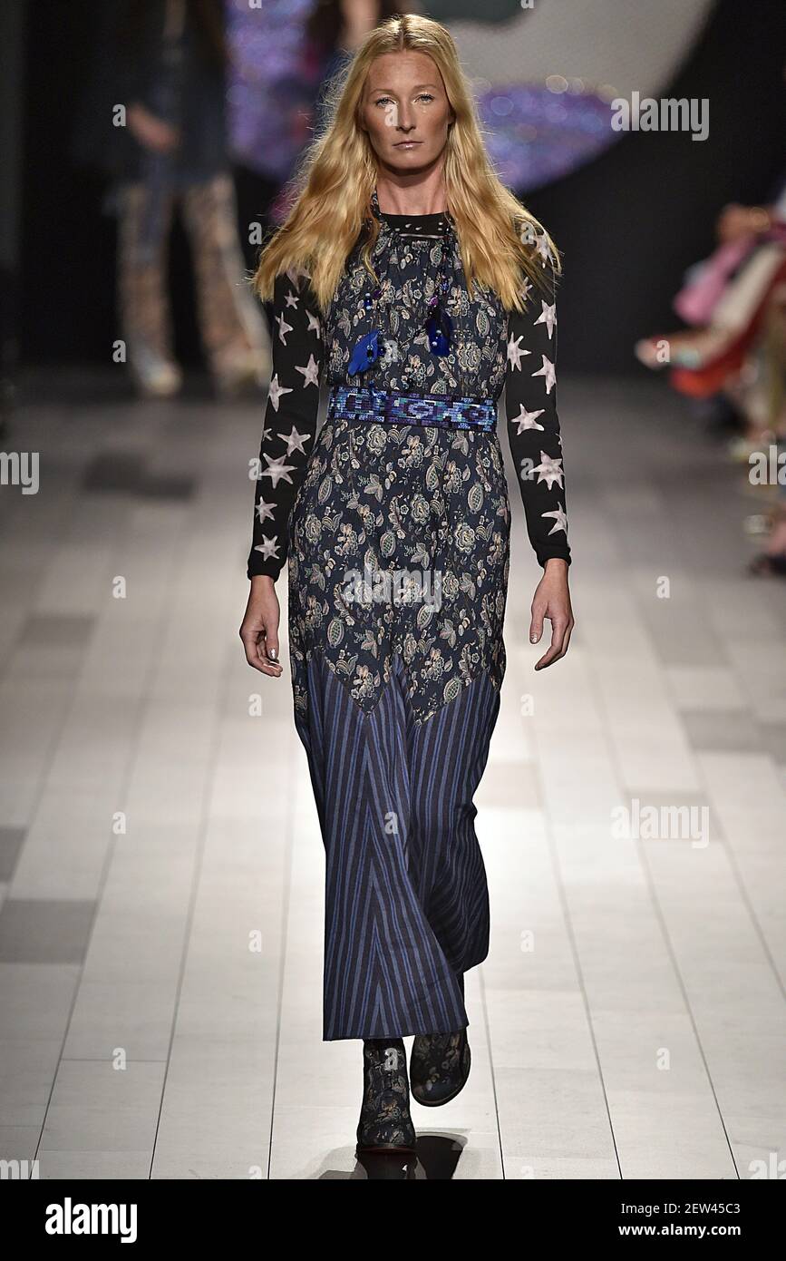 Model Maggie Rizer walks on the runway during the Anna Sui Fashion Show ...