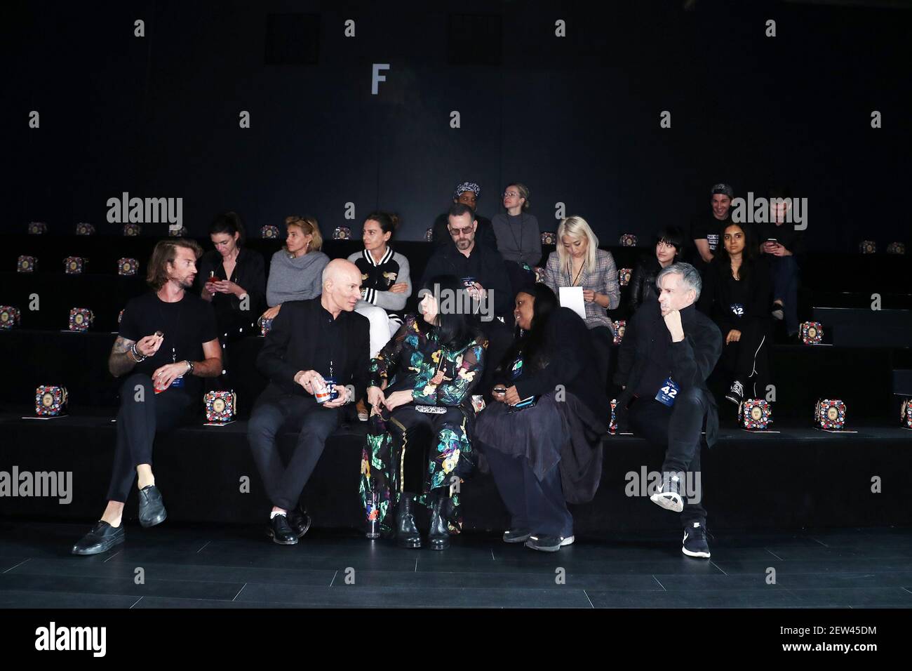 Garren, Anna Sui, Pat McGrath backstage during the Anna Sui Spring 2018 ...