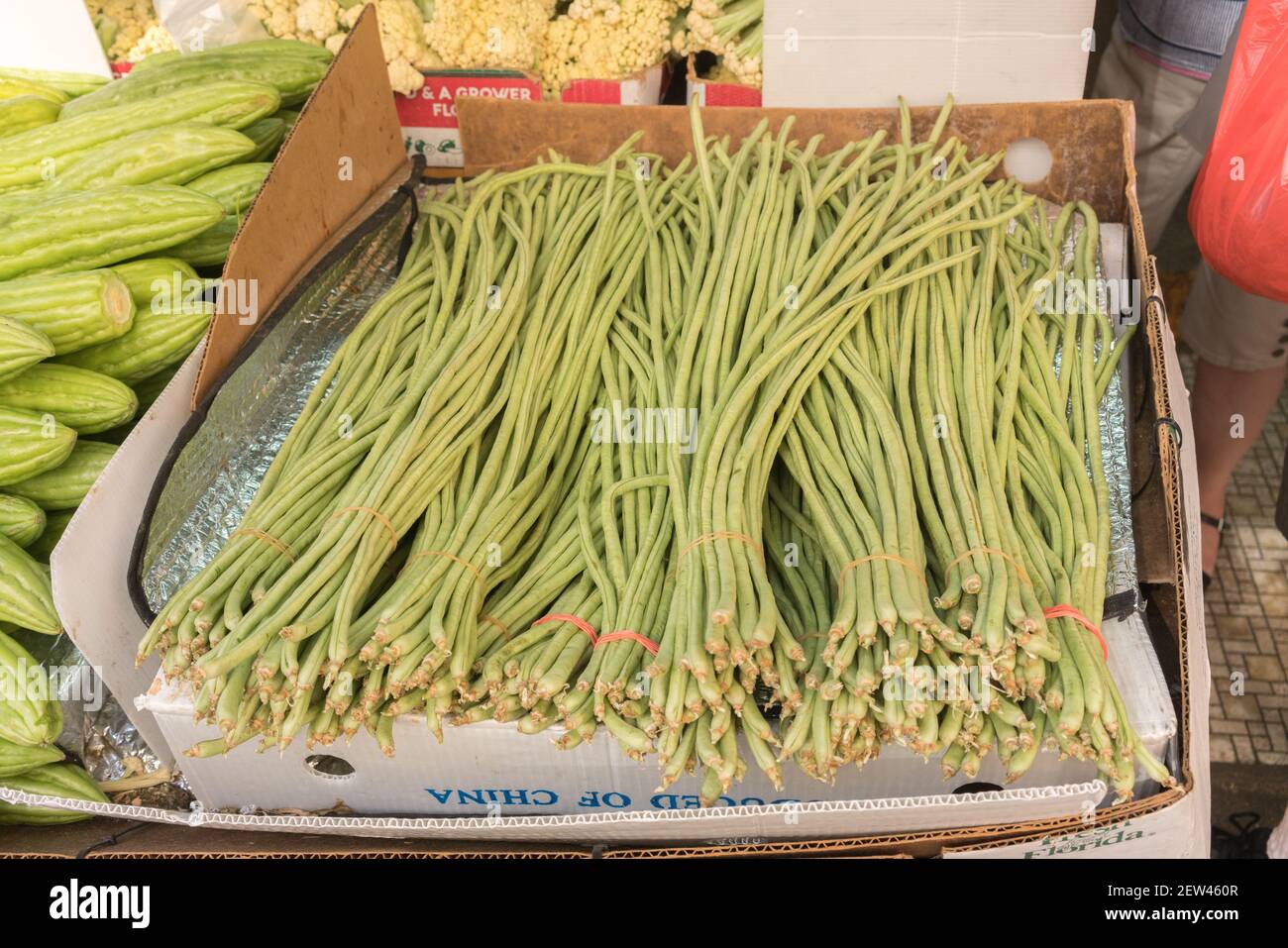 New York City, NY USA Chinese Long beans Stock Photo - Alamy