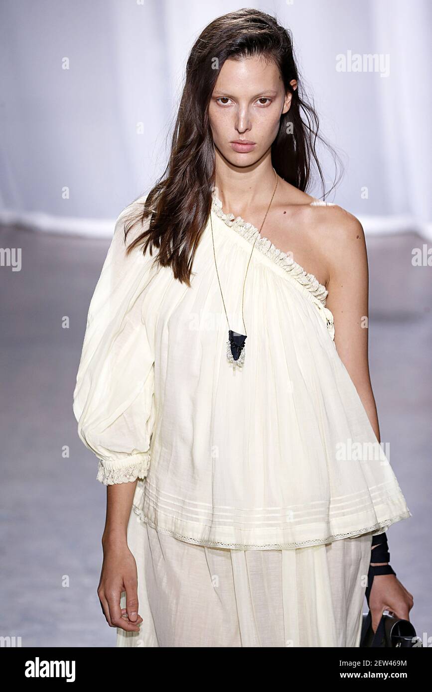 Model Ruby Aldridge walks on the runway during the Zadig et Voltaire ...