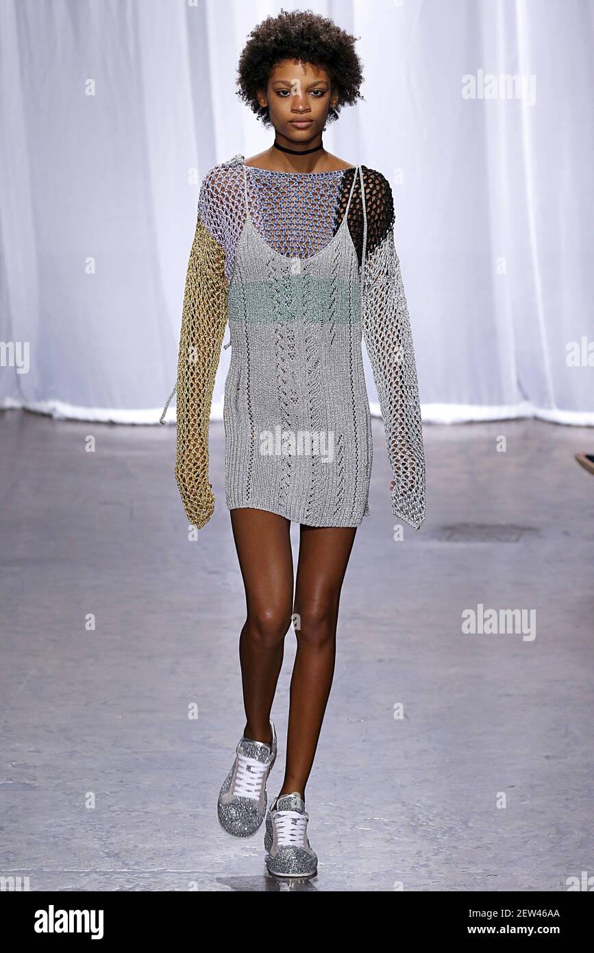 Model Theresa Hayes walks on the runway during the Zadig et Voltaire ...