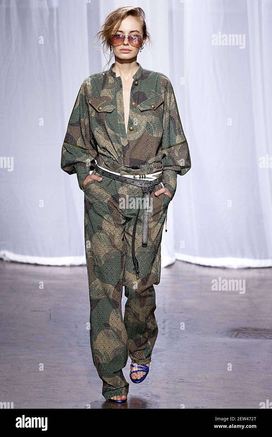 Model Sonya Esman walks on the runway during the Zadig et Voltaire ...