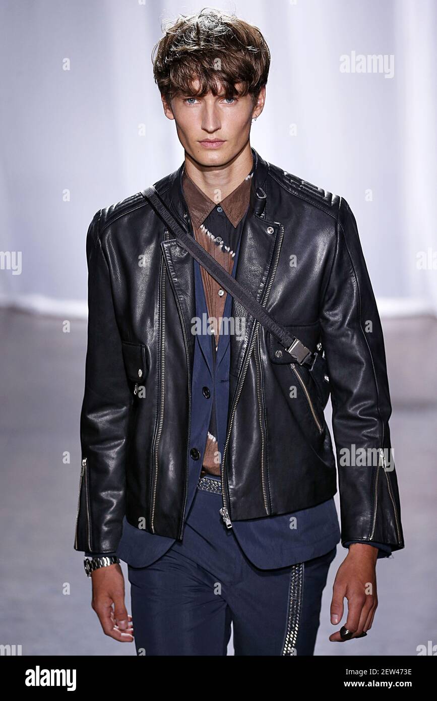 Model Frederik Ruegger walks on the runway during the Zadig et Voltaire ...