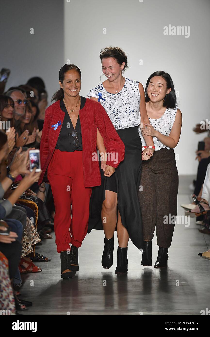Designer Maria Cornejo on the runway during the Zero + Maria Cornejo ...