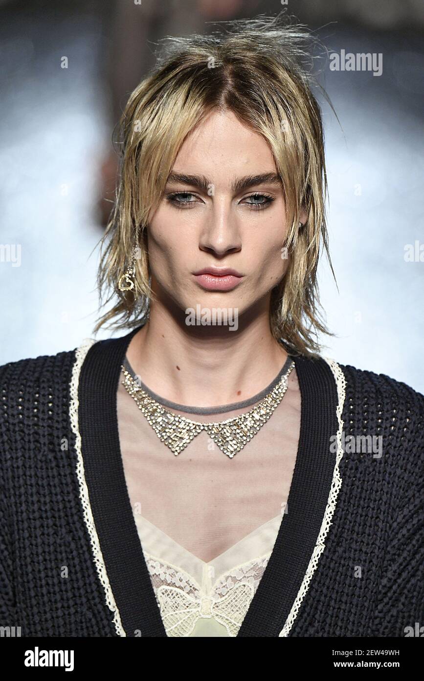 Model Vincent Beier Kaspersen walks on the runway during the Coach ...