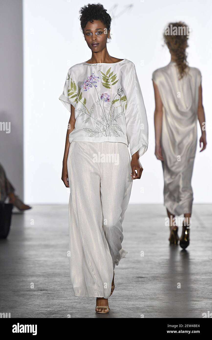 Model walks on the runway during the Runa Ray Fashion Show at New York ...
