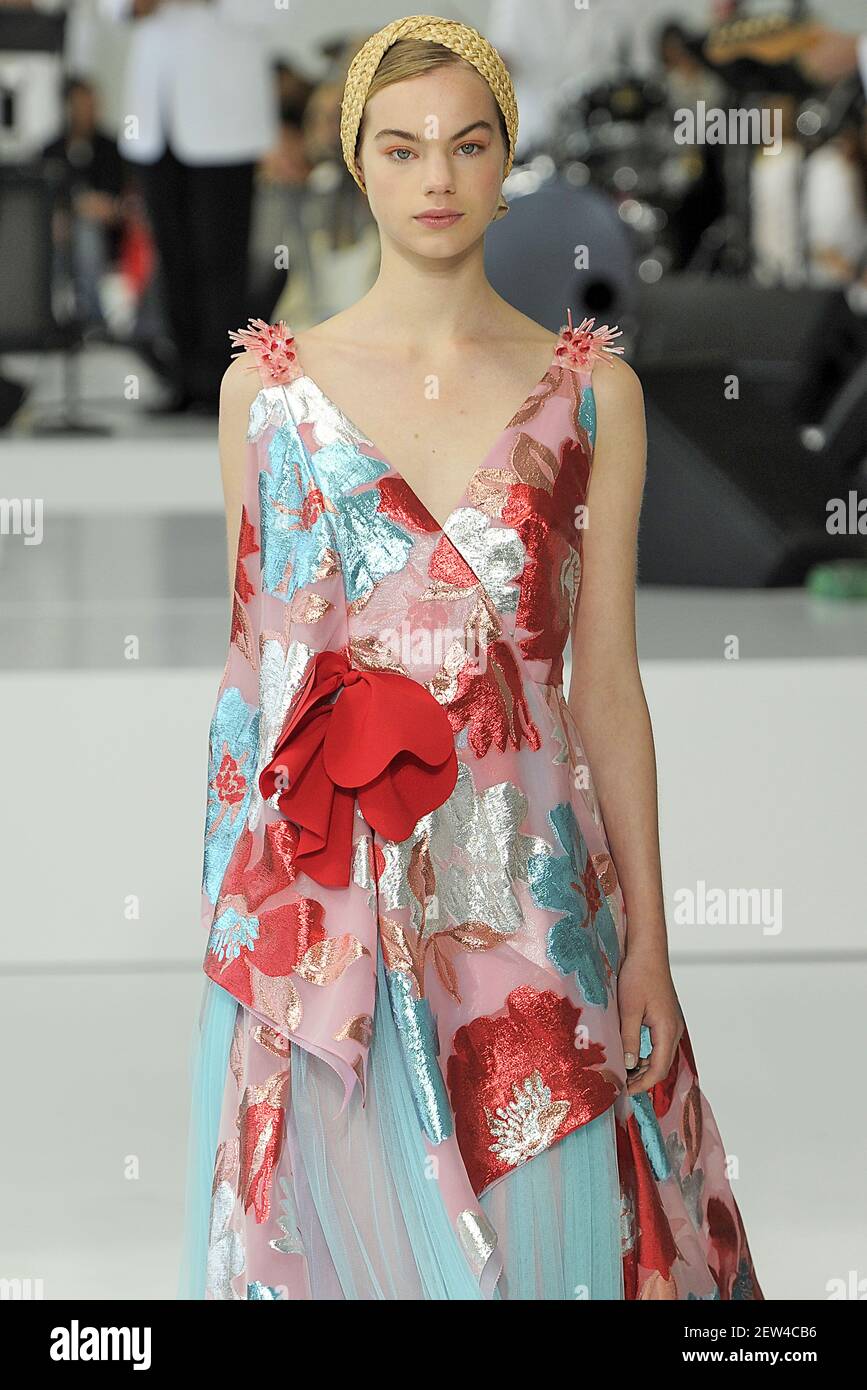 Model Estella Boersma walks on the runway during the Delpozo Fashion ...