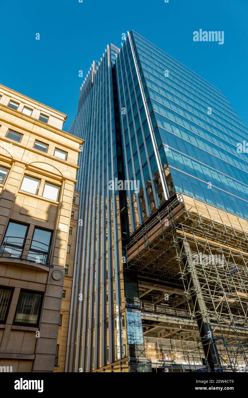New office block building under construction, Colmore Row, Birmingham ...