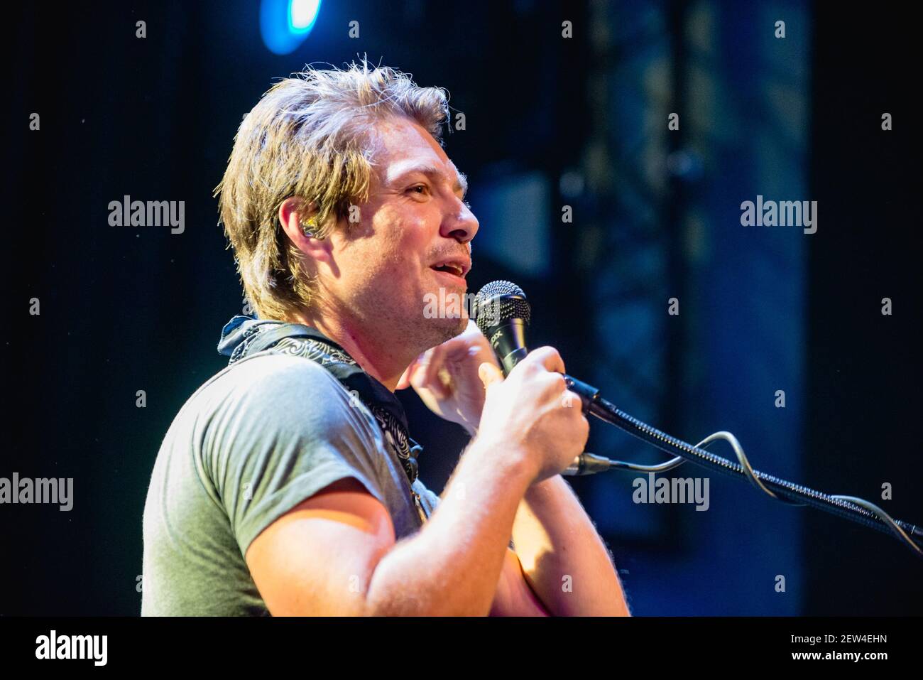 Taylor Hanson of American pop rock band Hanson performs live on stage ...