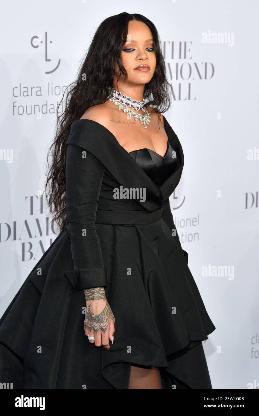 Musician Rihanna attends Rihanna's 3rd Annual Diamond Ball at Cipriani ...