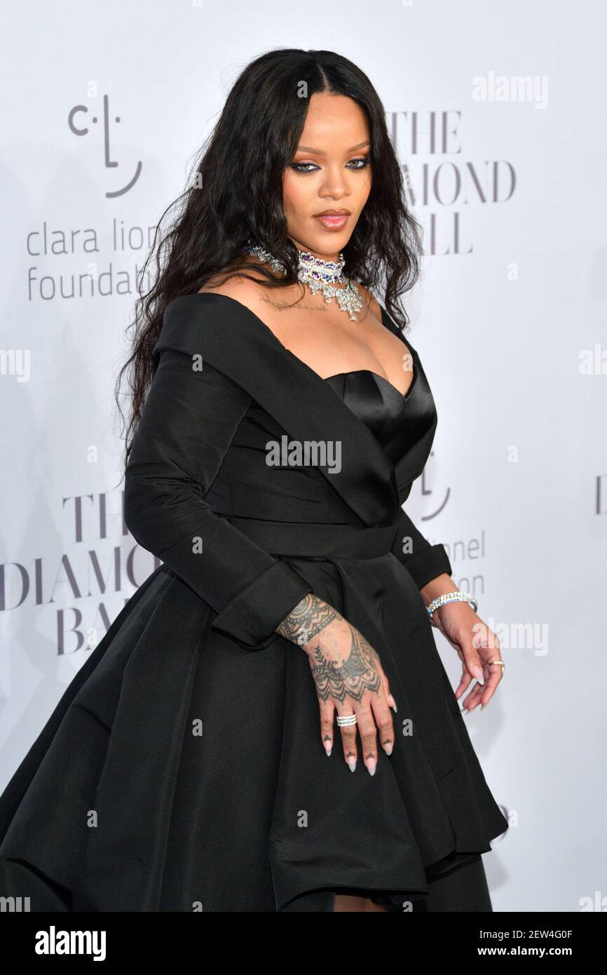 Musician Rihanna attends Rihanna's 3rd Annual Diamond Ball at Cipriani ...