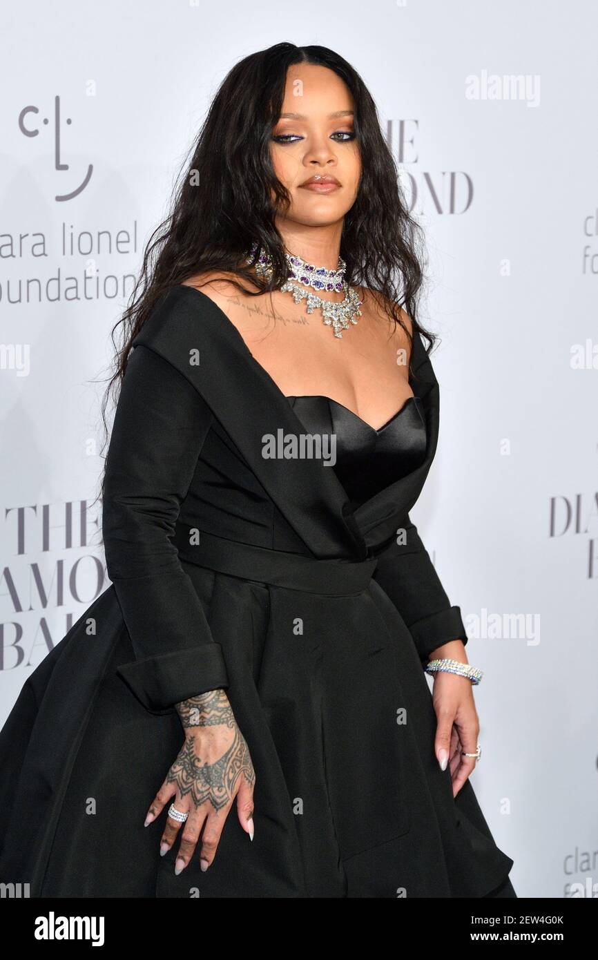 Musician Rihanna attends Rihanna's 3rd Annual Diamond Ball at Cipriani ...