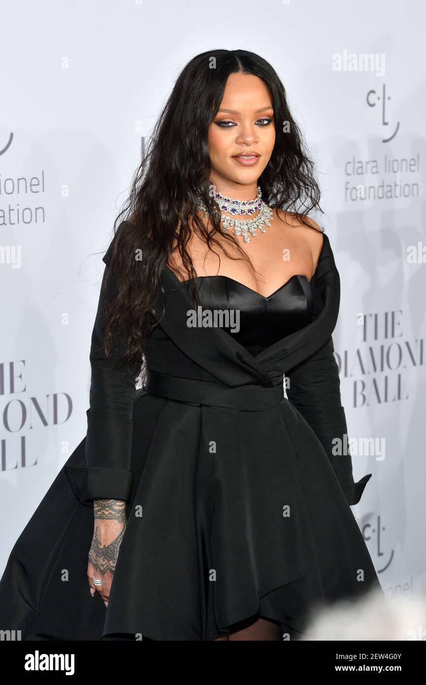 Musician Rihanna attends Rihanna's 3rd Annual Diamond Ball at Cipriani ...