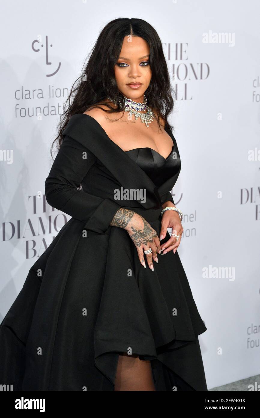 Musician Rihanna attends Rihanna's 3rd Annual Diamond Ball at Cipriani ...